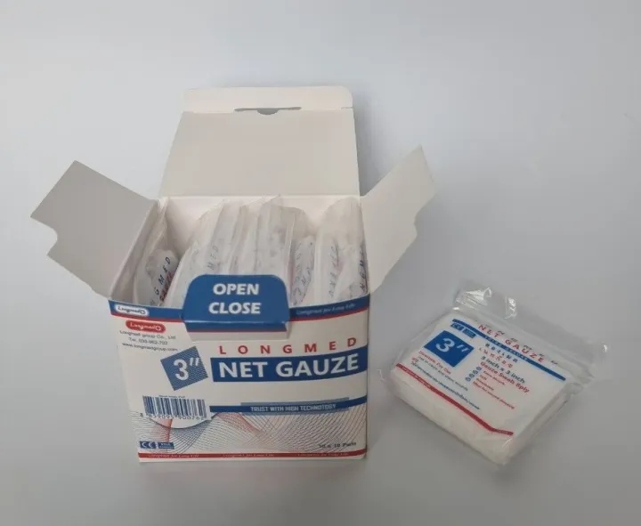 NetGauze ผ้าก๊อซชนิดผ้าฝ้าย ขนาด 3X3 นิ้ว (กล่อง)